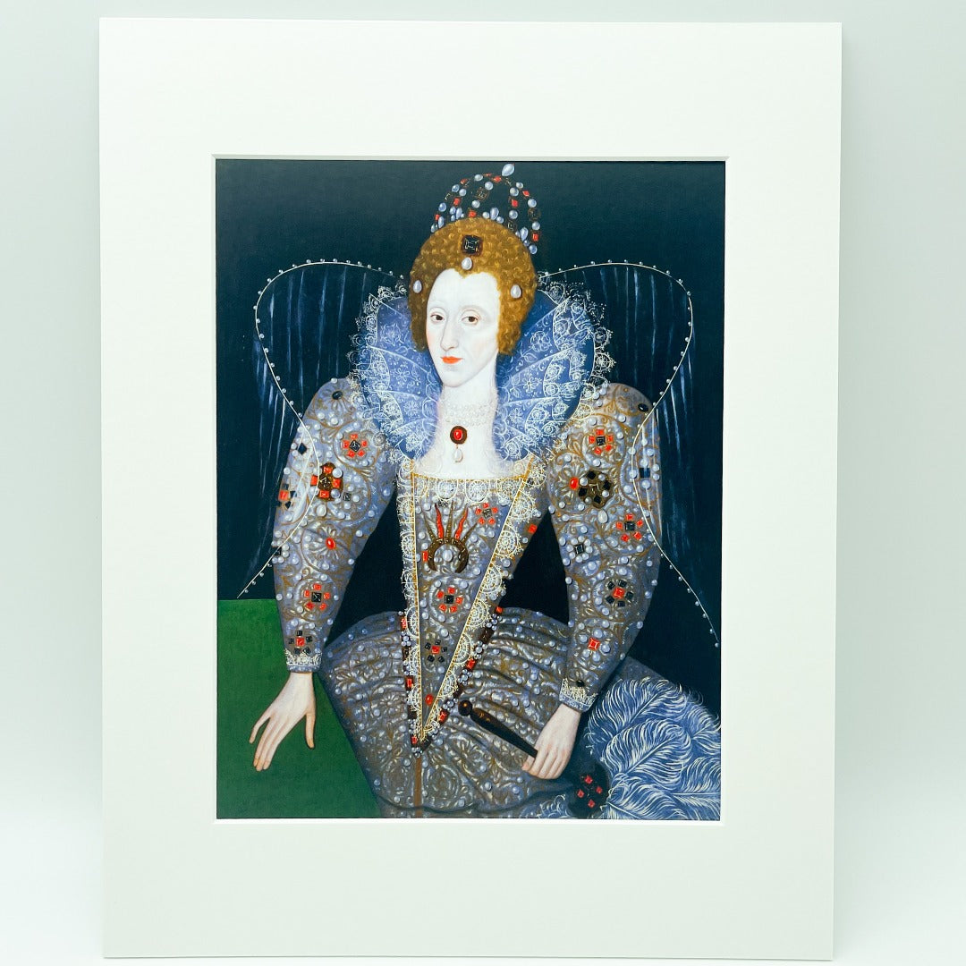 Queen Elizabeth I by Unknown Artist, c. 1590 | Mounted Fine Art Print ...